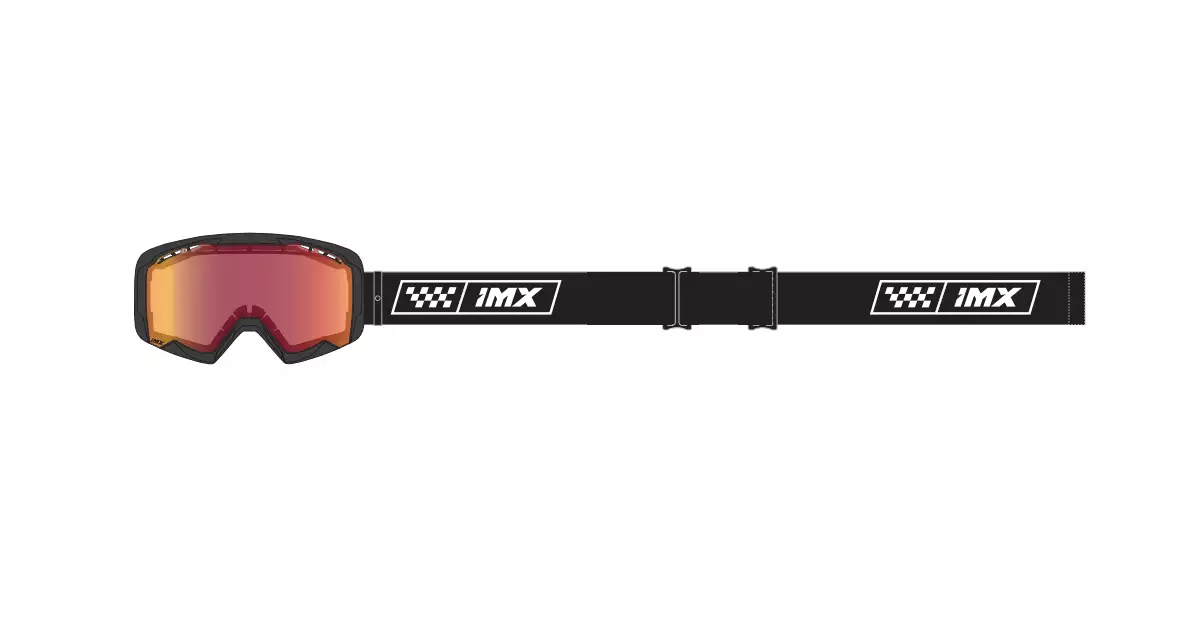 GOGLE IMX ENDURANCE RACE BLACK GLOSS/WHITE - SZYBA IRIDIUM GOLD + CLEAR ...