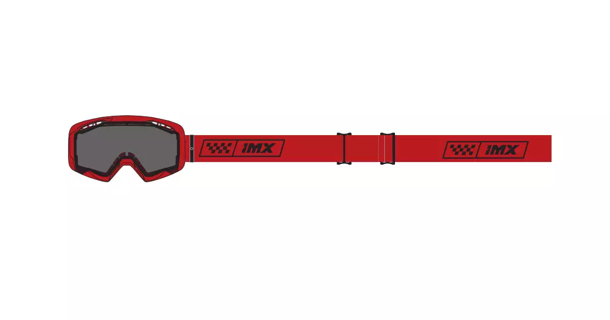 GOGLE IMX ENDURANCE RACE RED GLOSS/RED - SZYBA DARK SMOKE + CLEAR (2 ...